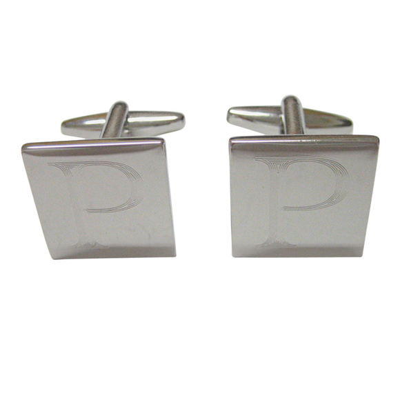 Kiola Designs | Accessories | Letter P Etched Monogram Cufflinks | Poshmark